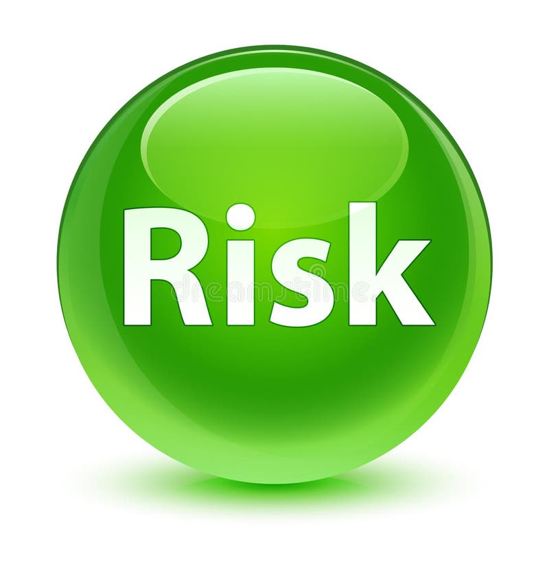 Risk Glassy Green Round Button Stock Illustration - Illustration of ...