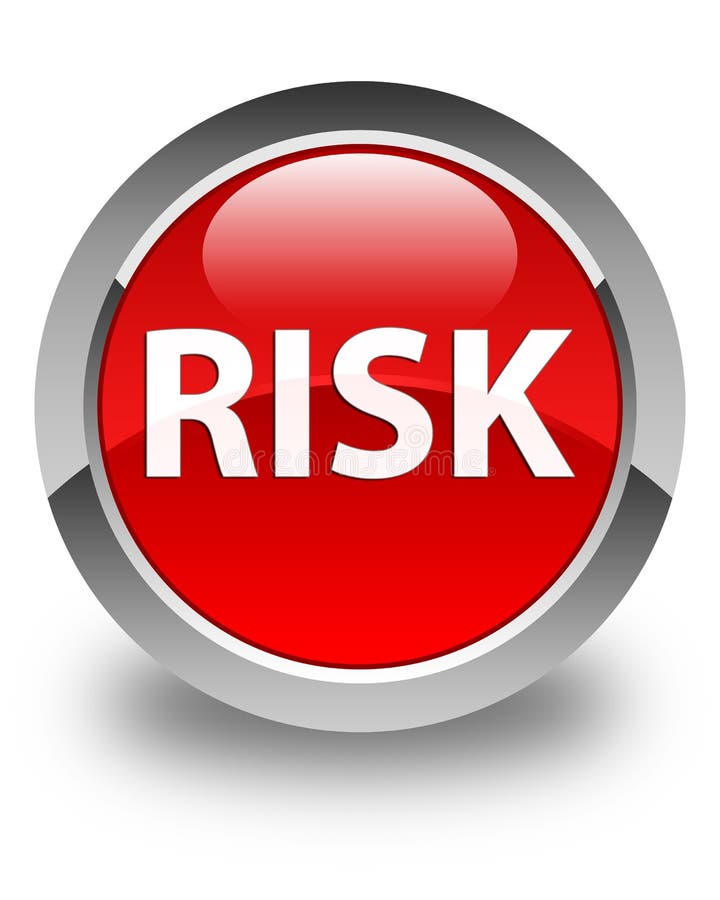 Risk Glossy Red Round Button Stock Illustration - Illustration of ...