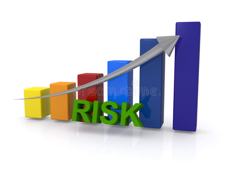 Risk and graph on white stock image. Image of office - 202170913