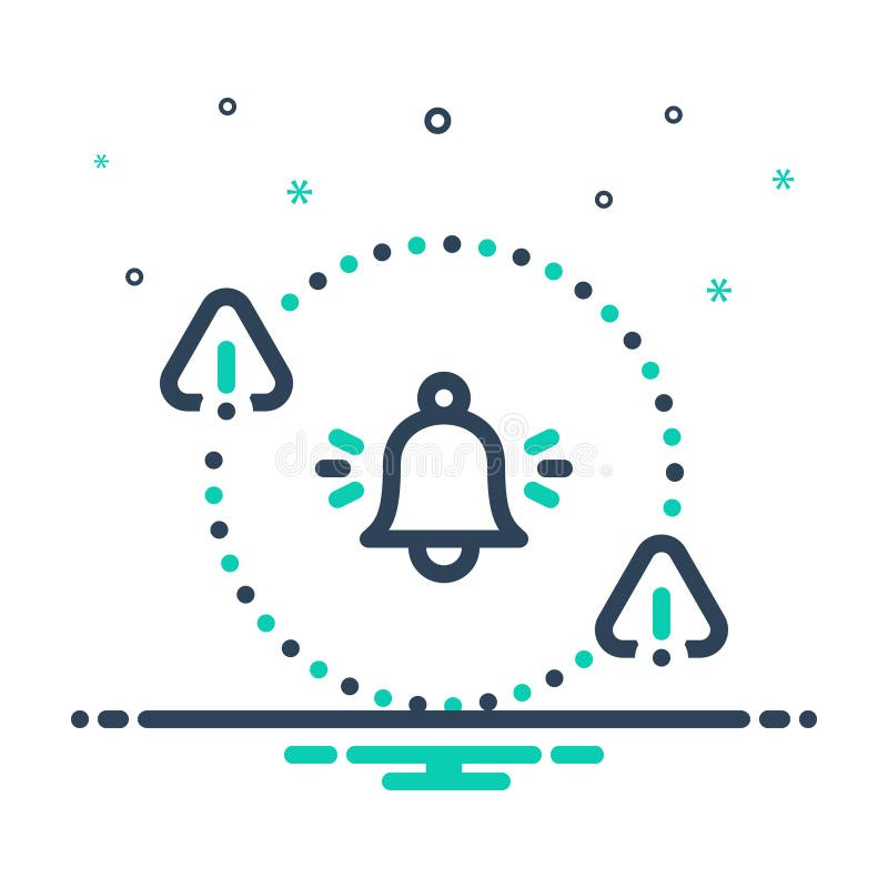 Mix Icon for Risk, Attention and Reminder Stock Vector - Illustration ...