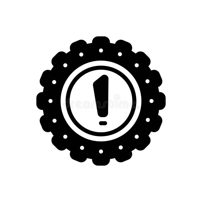 Black Solid Icon for Risk, Previse and Threat Stock Vector ...