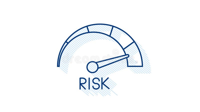 Risk Icon on Speedometer. High Risk Meter. Motion Graphics. Stock ...