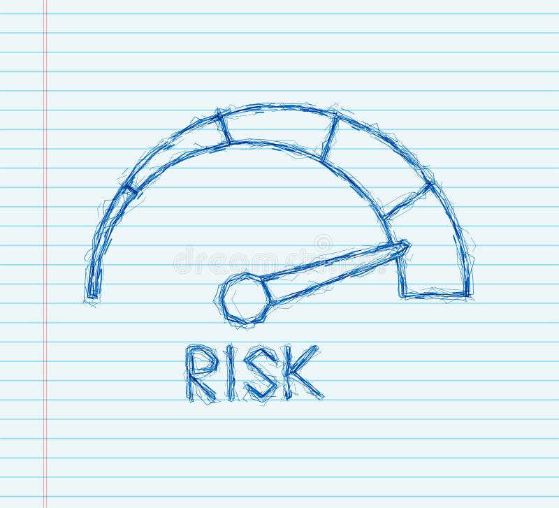 Risk Icon on Speedometer. High Risk Meter. Vector Stock Illustration ...