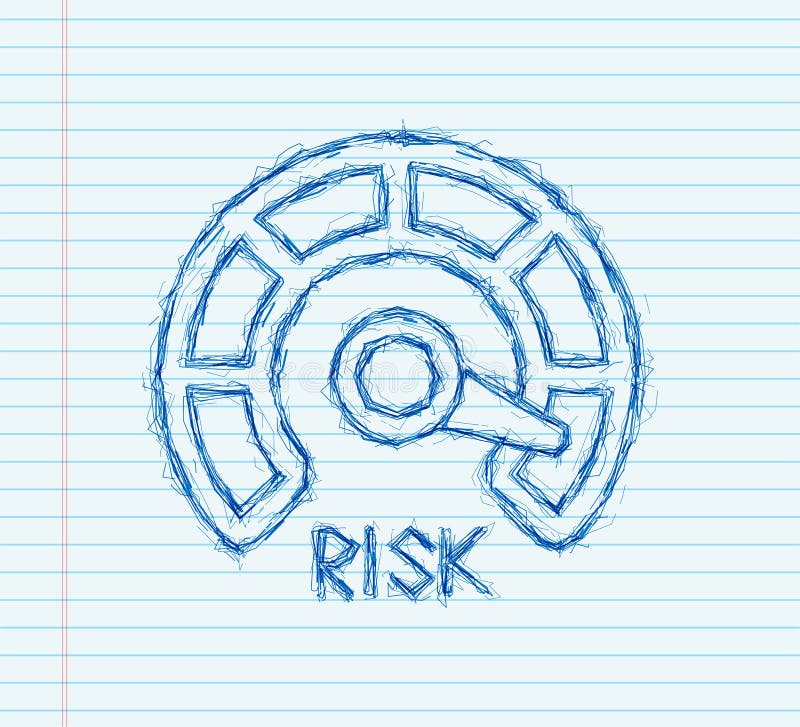 Risk Icon on Speedometer. High Risk Meter. Vector Stock Illustration ...
