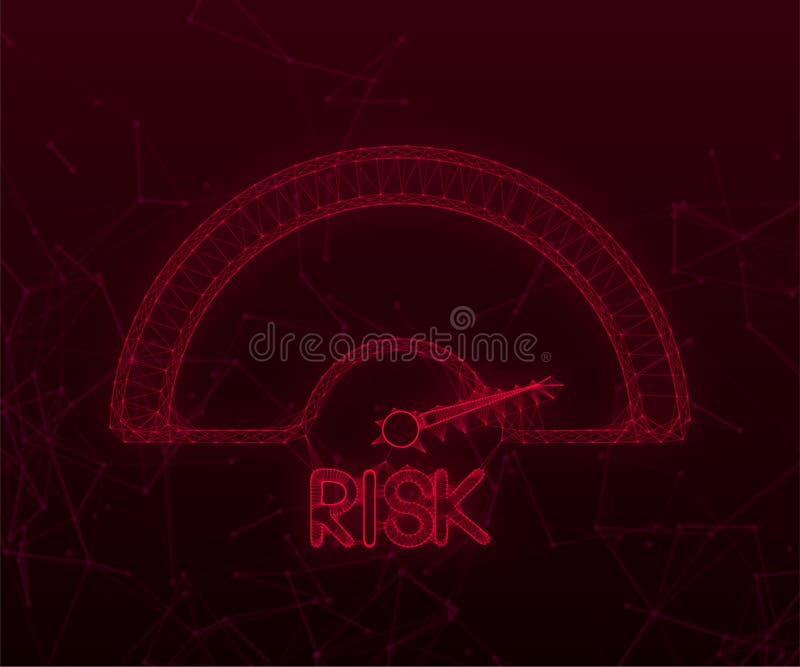 Risk Icon on Speedometer. High Risk Meter. Vector Stock Illustration ...