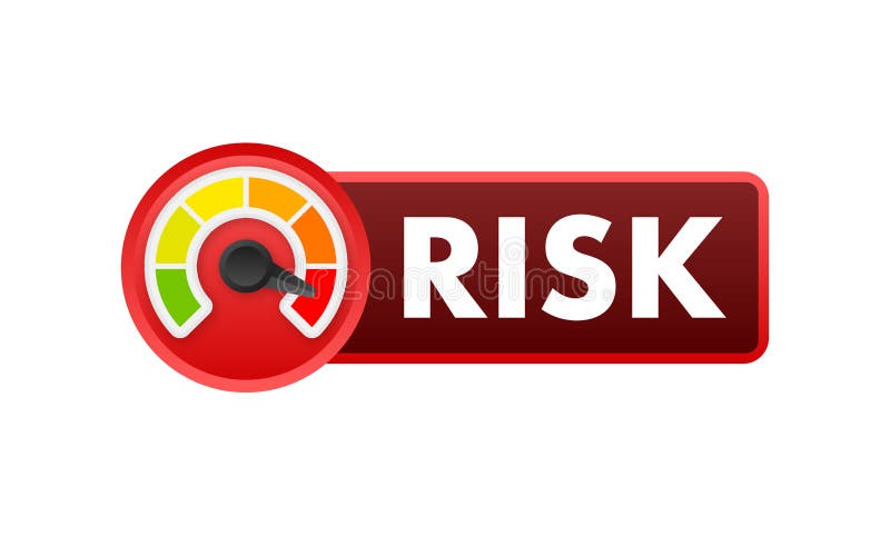 Risk Icon on Speedometer. High Risk Meter. Vector Stock Illustration ...