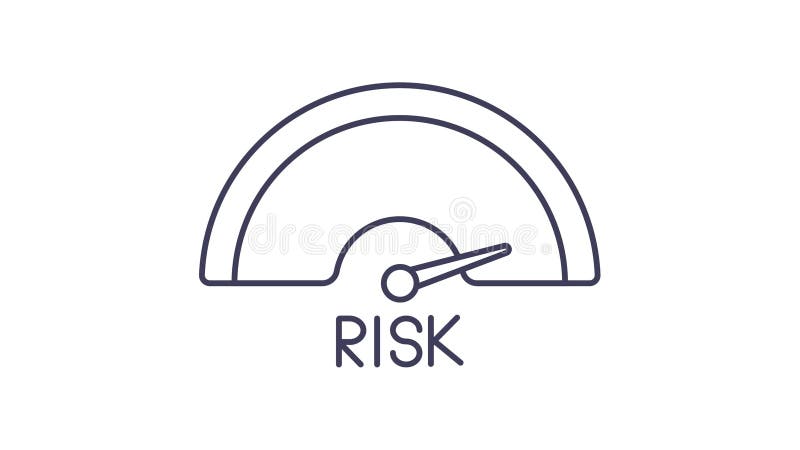 Risk Icon on Speedometer. High Risk Meter. Motion Graphics. Stock ...