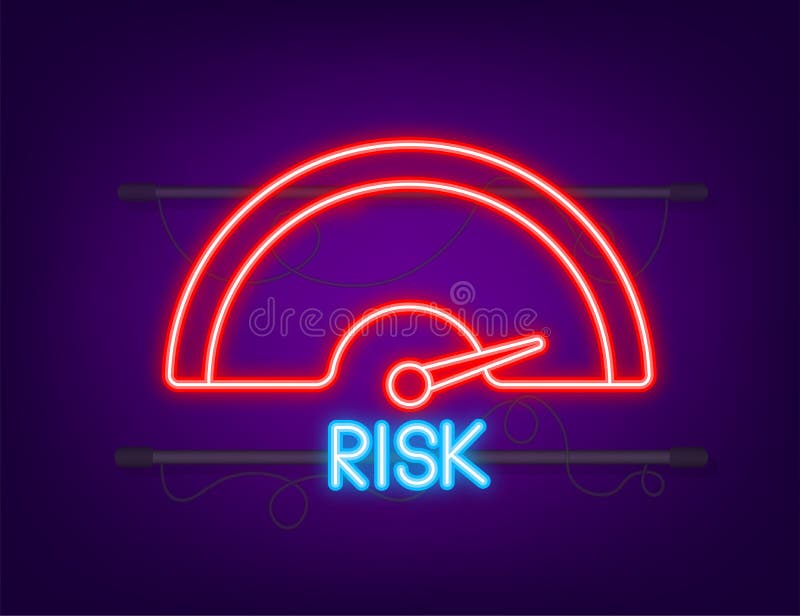 Risk Icon on Speedometer. High Risk Meter. Vector Stock Illustration ...