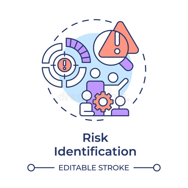 Risk Identification Multi Color Concept Icon Stock Vector ...