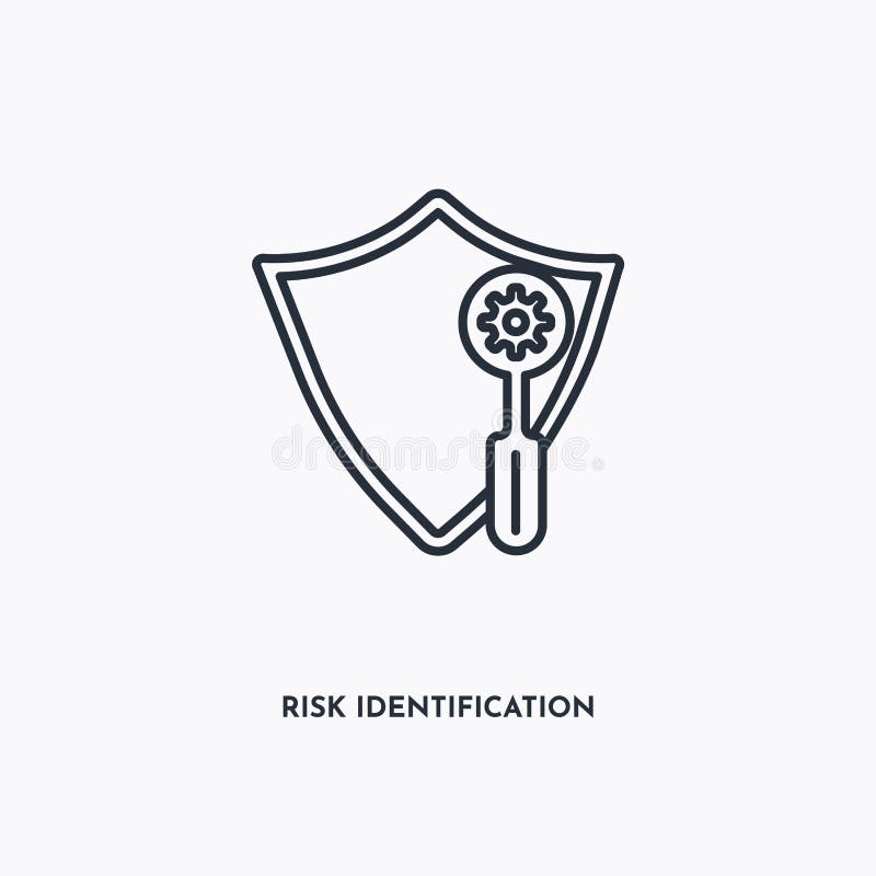 Risk Identification Icon, Color, Line, Outline Vector Sign, Linear ...