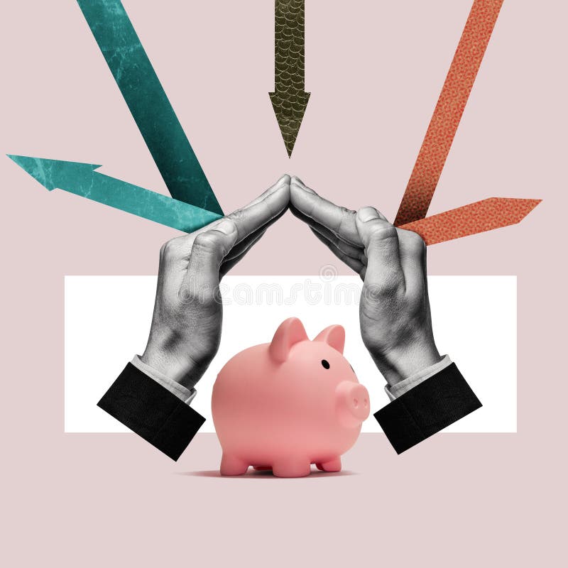 The Concept of Security in Banking. Stock Photo - Image of collage ...