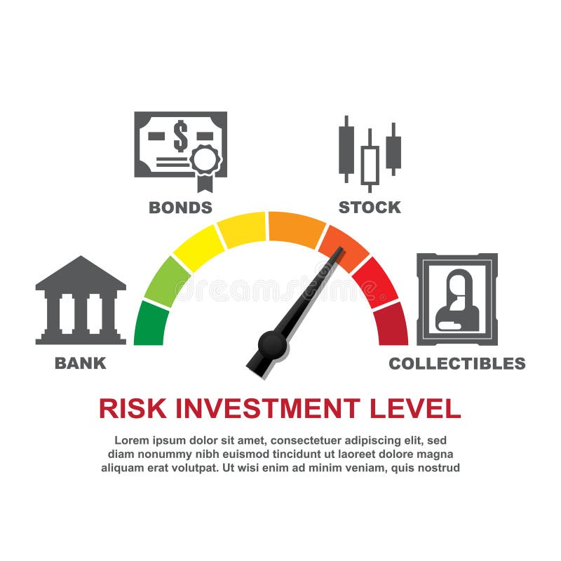 High Risk Banner Isolated on White Background Stock Vector ...