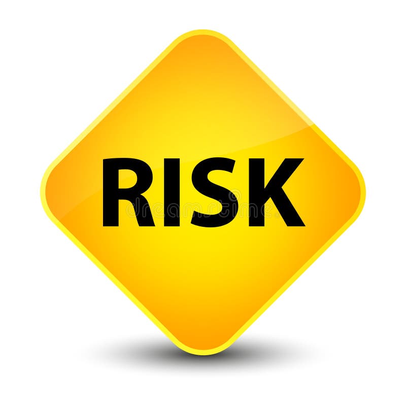 Risk Elegant Yellow Diamond Button Stock Illustration - Illustration of ...