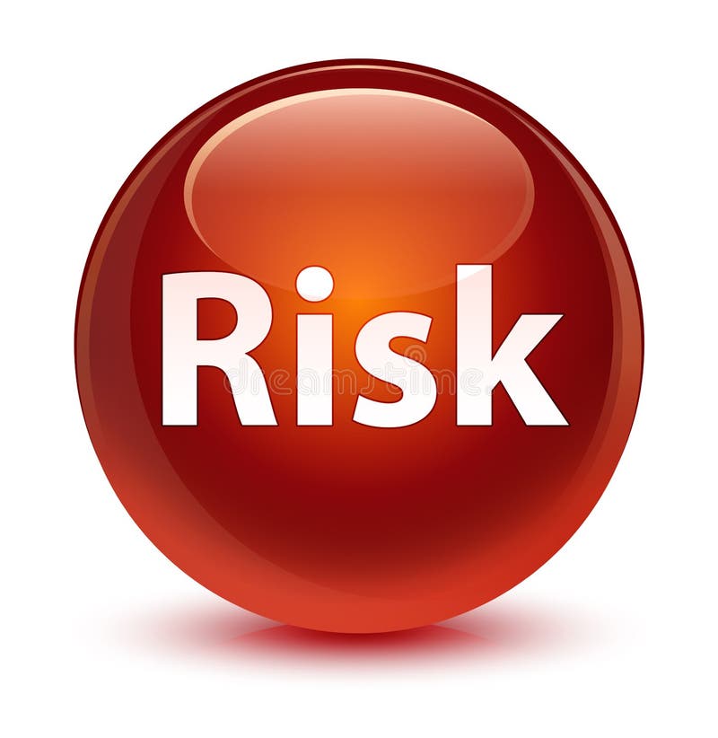 Risk Glassy Brown Round Button Stock Illustration - Illustration of ...