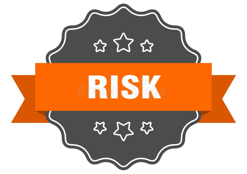Risk label stock vector. Illustration of band, emblem - 194924274