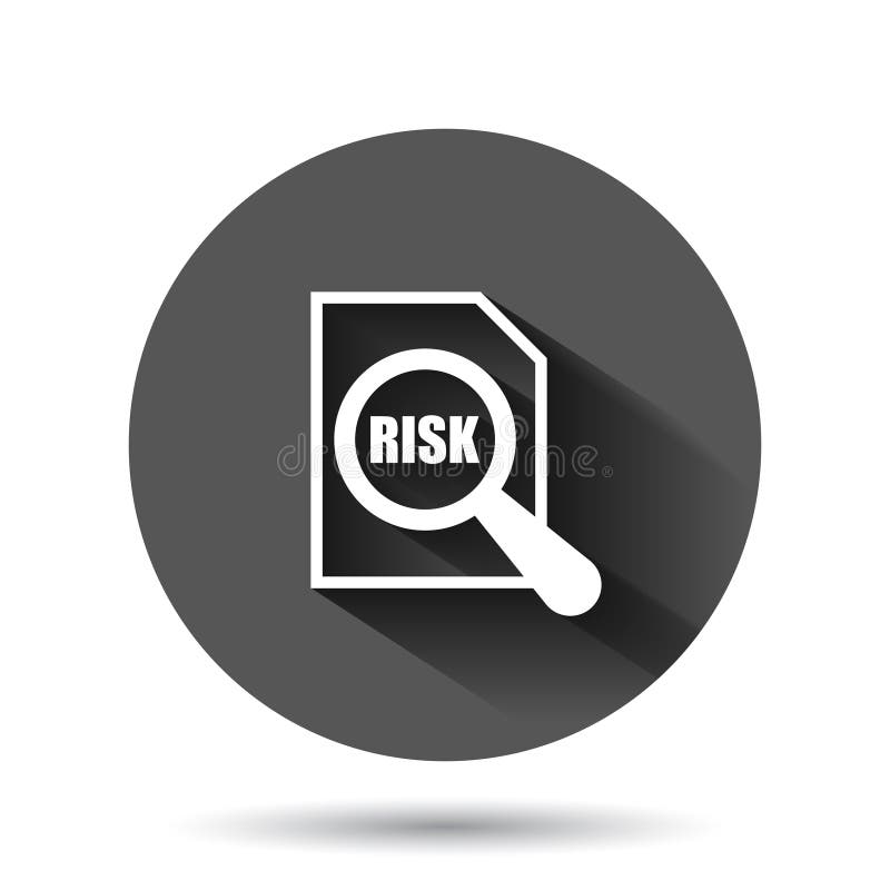 Risk Level Icon in Flat Style. Result Vector Illustration on Black ...