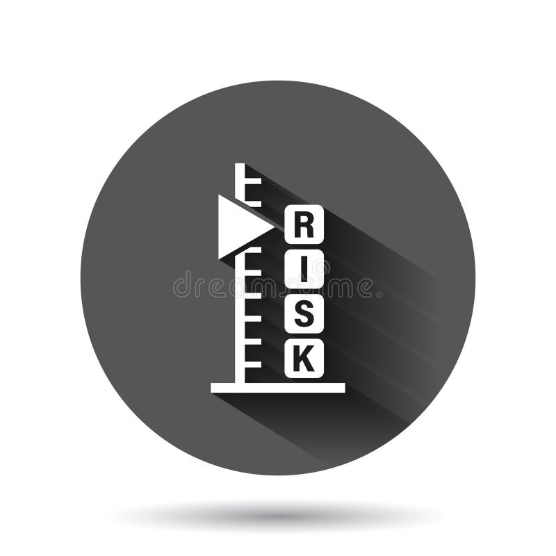 Risk Level Icon in Flat Style. Result Vector Illustration on White ...