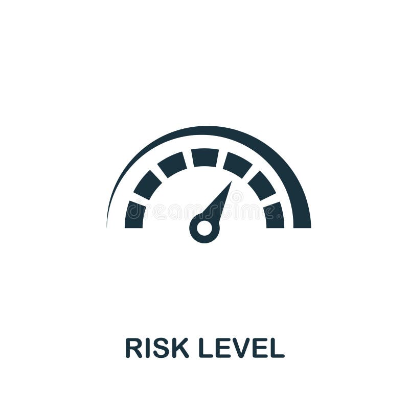 Risk Level Icon In Flat Style. Result Vector Illustration On White ...