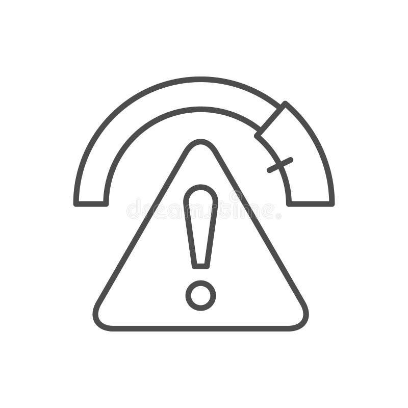 Risk Level Line Outline Icon Stock Illustration - Illustration of high ...