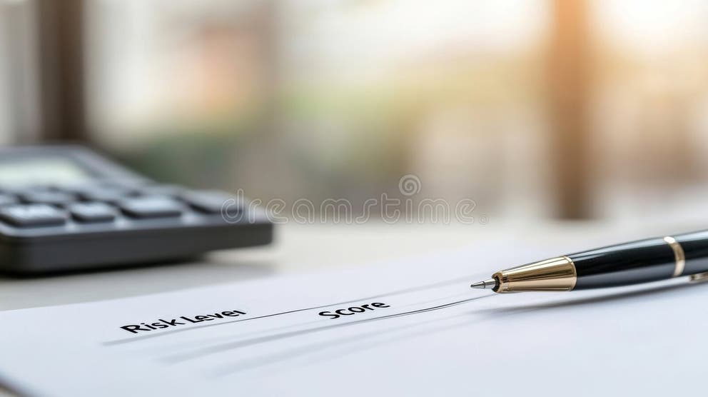 Risk Level and Score are Being Assessed on a Checklist by a Manager ...