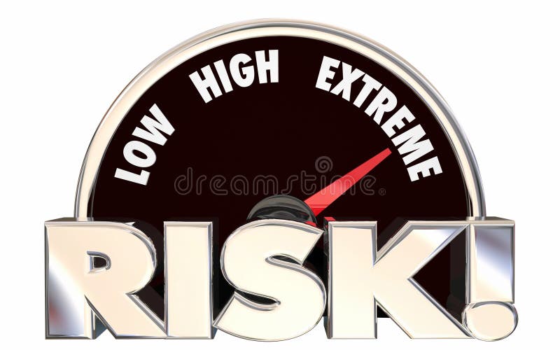 Risk Low High Extreme Speedometer Danger Level Stock Illustration ...