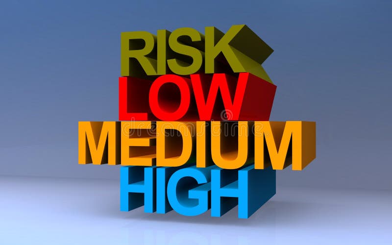 Risk Low Medium High on Blue Stock Image - Image of analysis ...