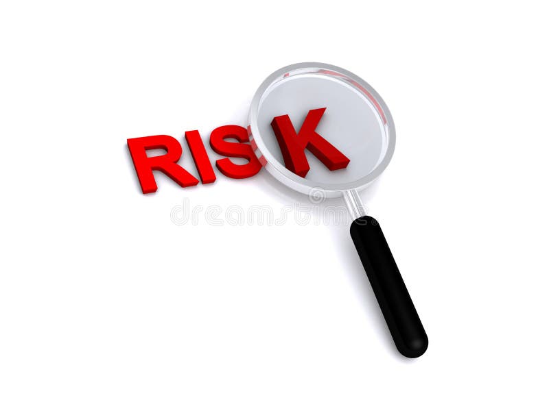 Risk Magnifying Glass stock vector. Illustration of management - 198485141