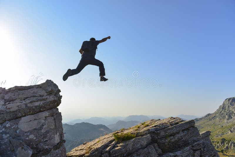 Risky jump stock image. Image of breath, climbing, risk - 1660745
