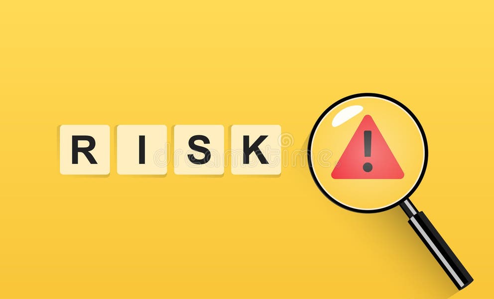 Risk Management and Analysis Concept with Magnifier and Acclamation ...