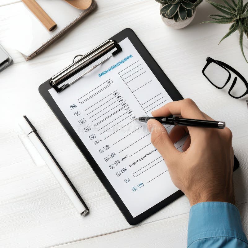 Risk Management Plan Template Isolated on White Background Stock ...