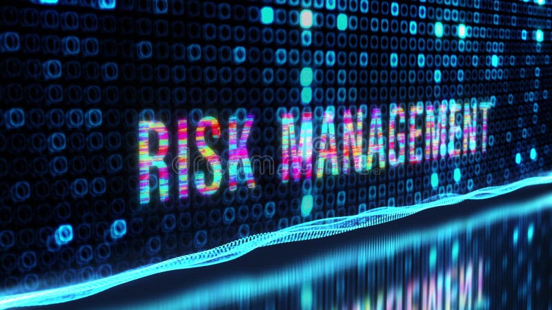 Risk Management Glitch Text Effect Cinematic Title Background Stock ...