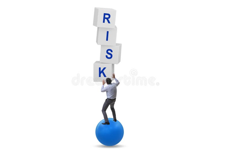 Risk Management Concept with Balancing Businessman Stock Photo - Image ...