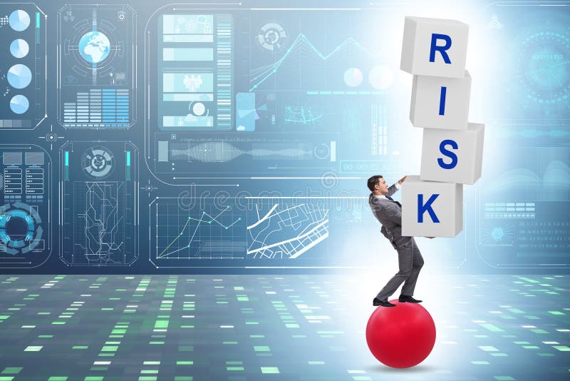 Risk Management Concept with Balancing Businessman Stock Image - Image ...