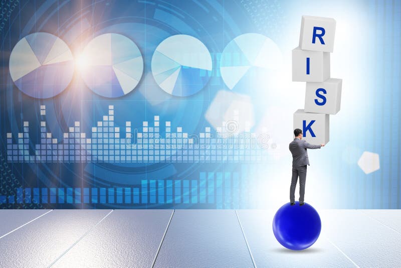 Risk Management Concept with Balancing Businessman Stock Image - Image ...