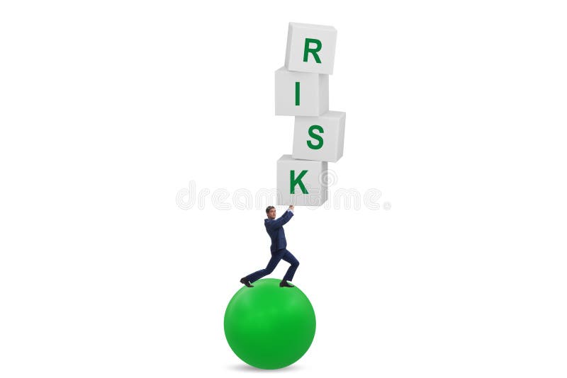 Risk Management Concept with Balancing Businessman Stock Image - Image ...