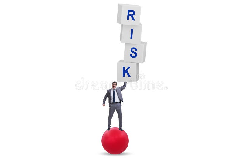 Risk Management Concept with Balancing Businessman Stock Photo - Image ...