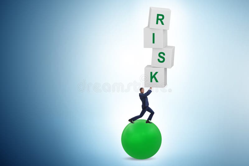 Risk Management Concept with Balancing Businessman Stock Image - Image ...