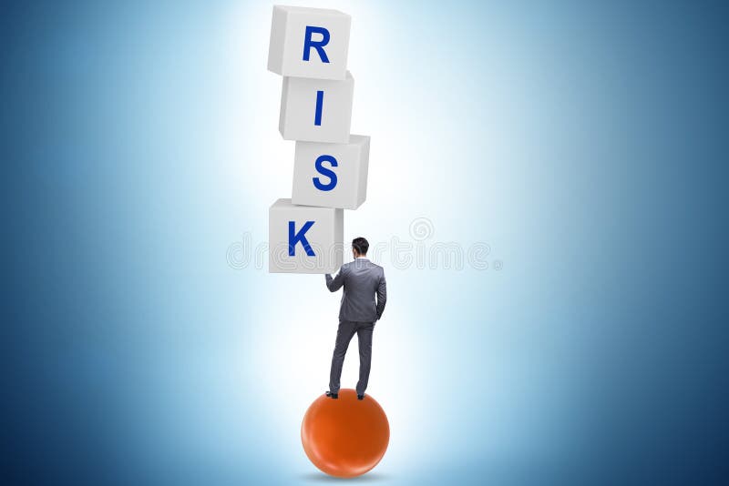Risk Management Concept with Balancing Businessman Stock Photo - Image ...