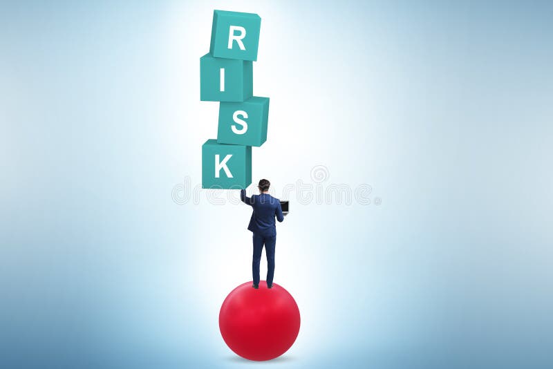 Risk Management Concept with Balancing Businessman Stock Photo - Image ...