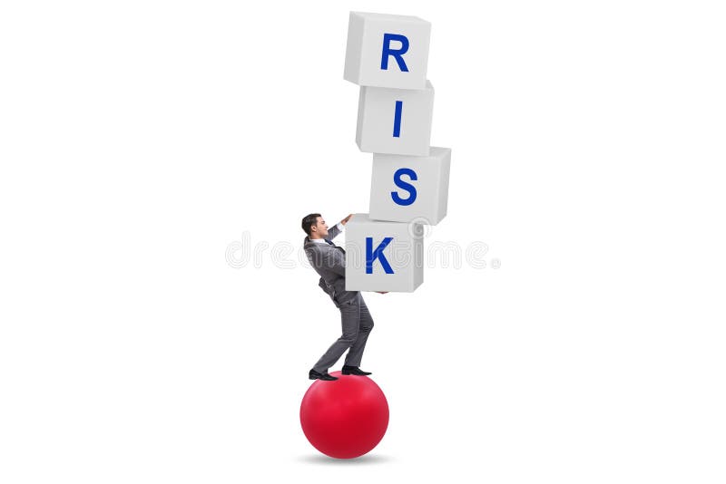 Risk Management Concept with Balancing Businessman Stock Photo - Image ...