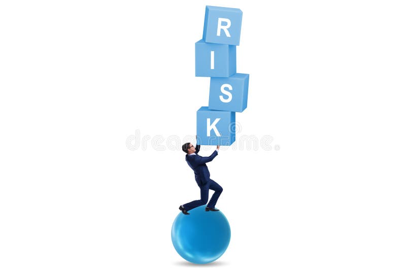 Risk Management Concept with Balancing Businessman Stock Photo - Image ...
