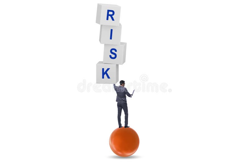 Risk Management Concept with Balancing Businessman Stock Image - Image ...