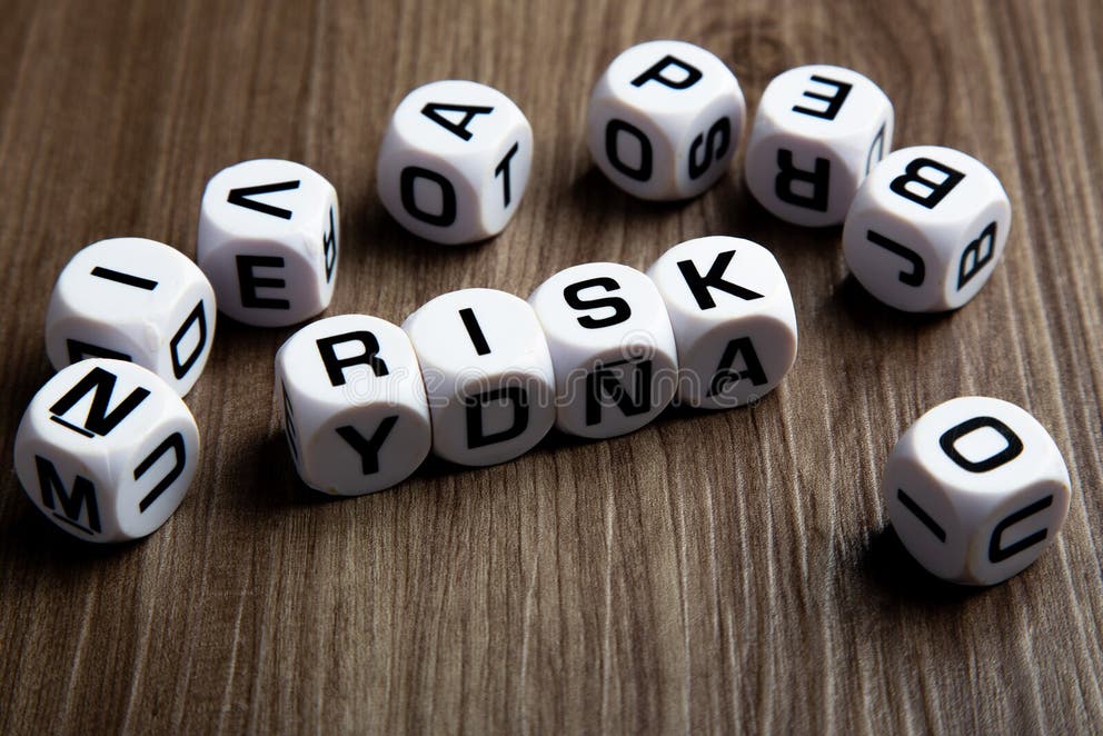 Risk Management Concept. Cube Block of Risk Wording Stock Image - Image ...