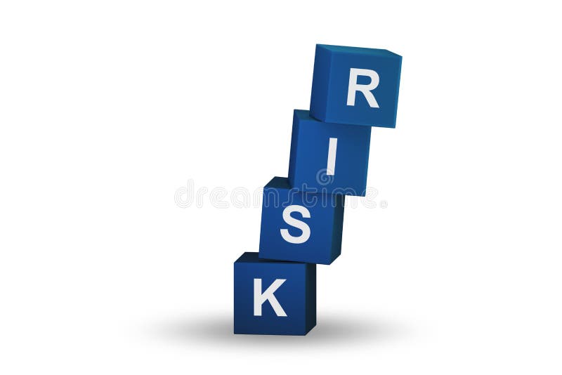 Risk Management Concept with Cubes Stack Stock Illustration ...