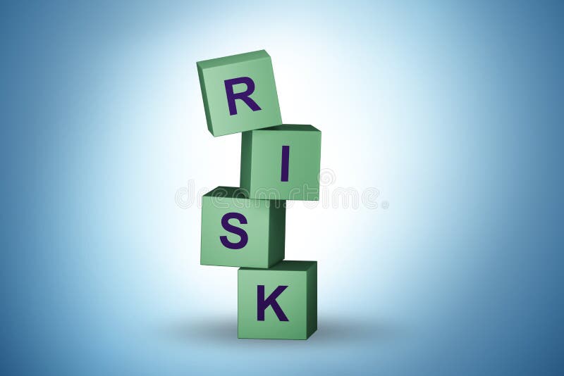 Risk Management Concept with Cubes Stack Stock Illustration ...