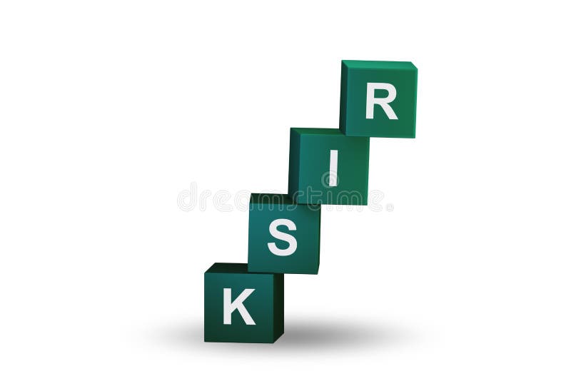 Risk Management Concept with Cubes Stack Stock Illustration ...