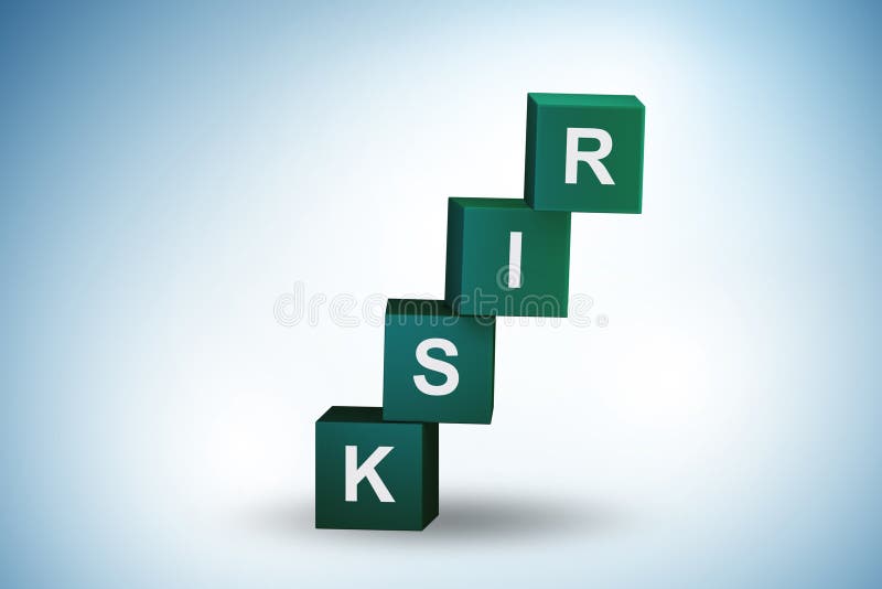 Risk Management Concept with Cubes Stack Stock Illustration ...