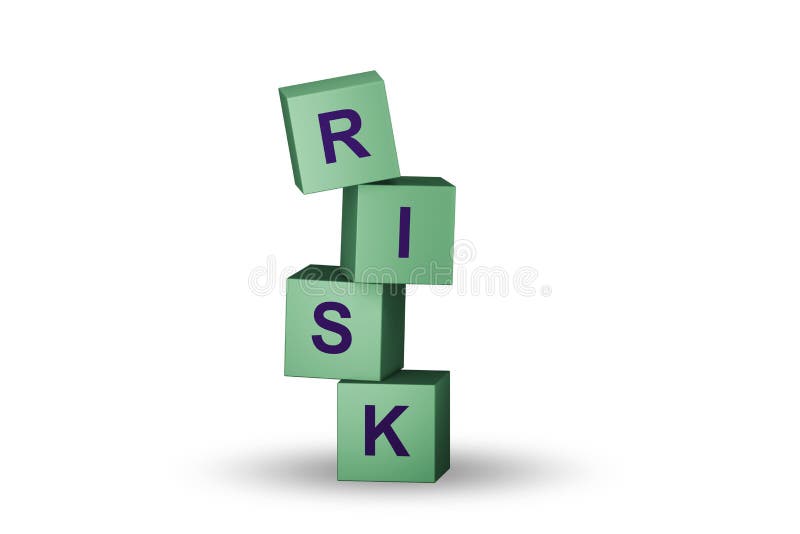 Risk Management Concept with Cubes Stack Stock Illustration ...