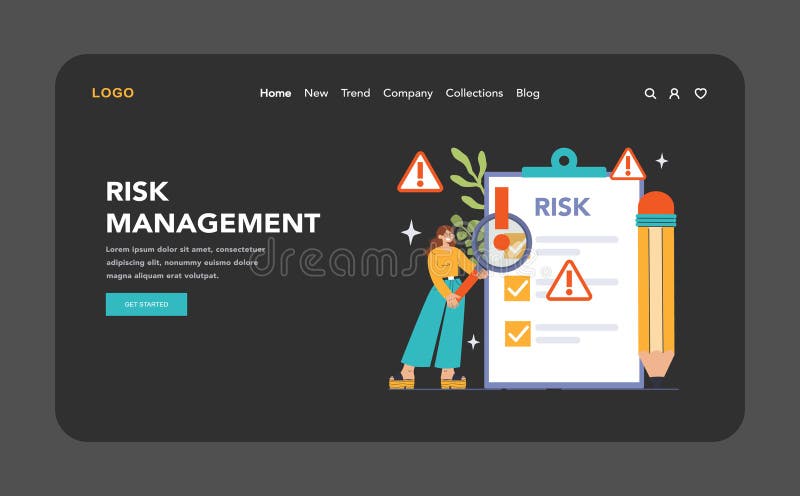 Risk Management Concept. Flat Vector Stock Vector - Illustration of ...