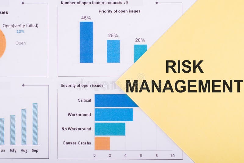Risk Management Concept Illustrated with Charts and Graphs Stock Image ...